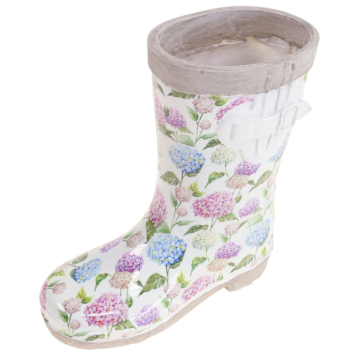 Floristik24.co.uk Rubber boots flower pot planter ceramic look H17.5cm ...