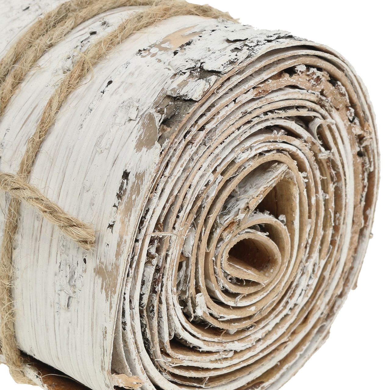Floristik24.co.uk Birch bark roll white washed 10cm x 2.5m-88931