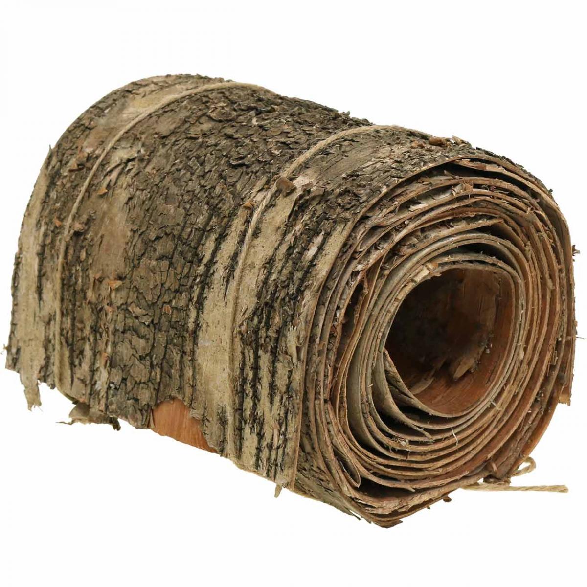 Floristik24.co.uk Birch bark roll brown, gray bark for crafts 15×300cm ...