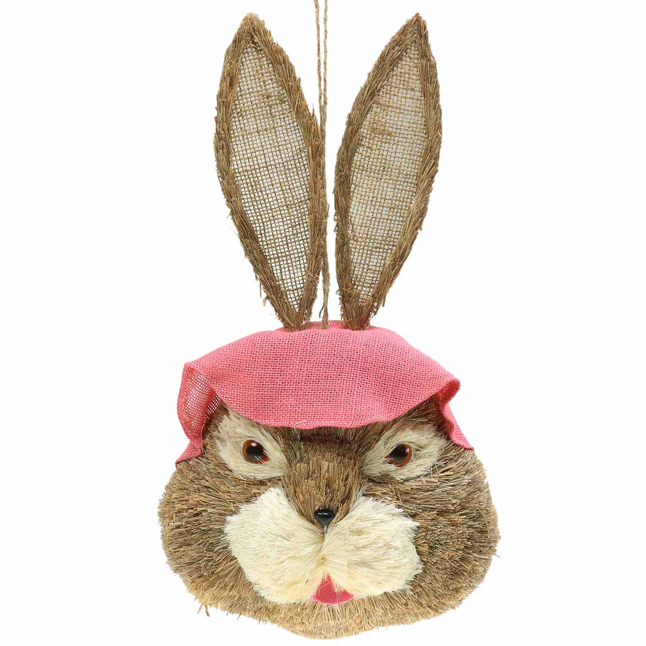Floristik24.co.uk Easter Decoration Bunny Head for Hanging Straw H51cm ...