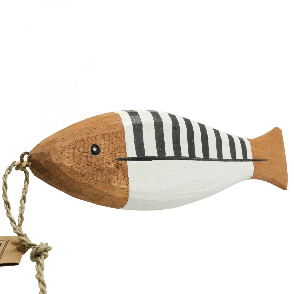 Floristik24.co.uk Wooden fish decoration large, fish pendant wood 38cm ...