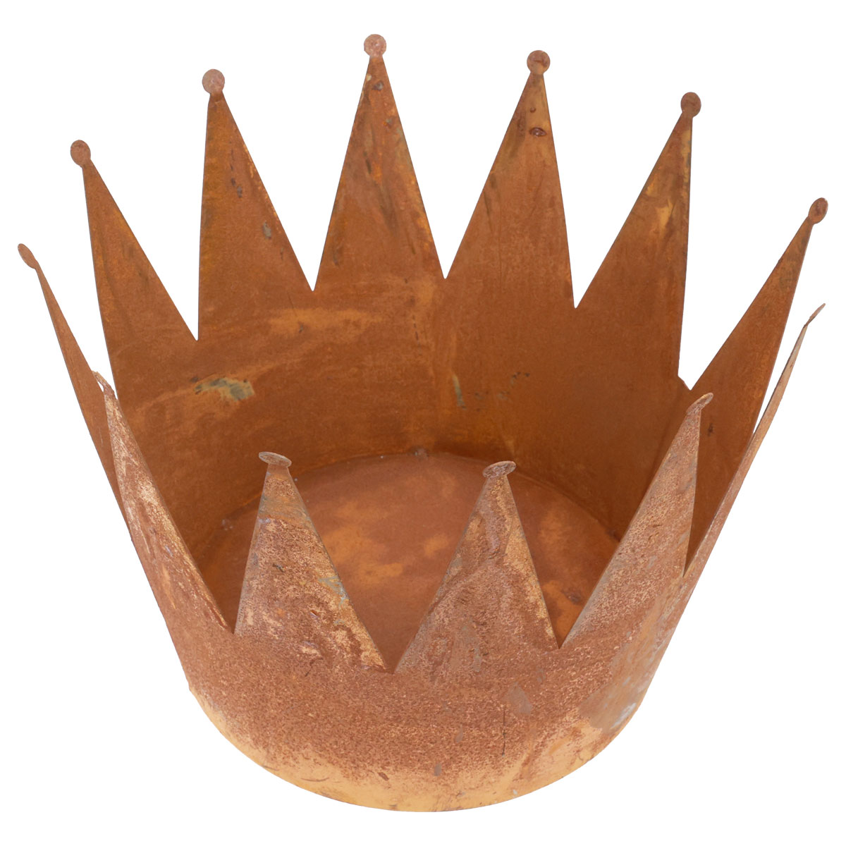 Floristik24.co.uk Plant pot rust decorative bowl metal decorative crown ...