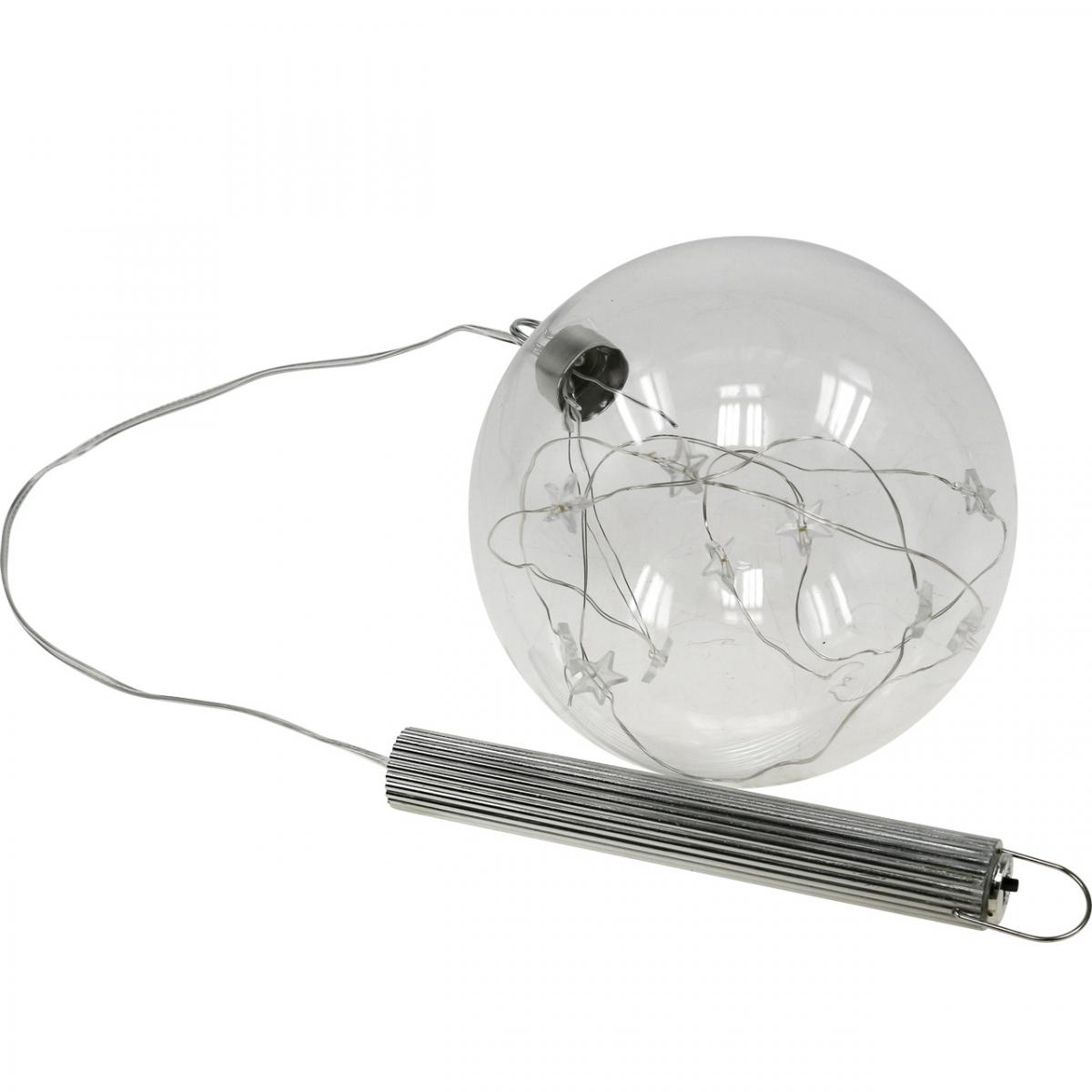 Floristik24.co.uk Christmas ball LED ball Ø12cm 15L inside warm white ...