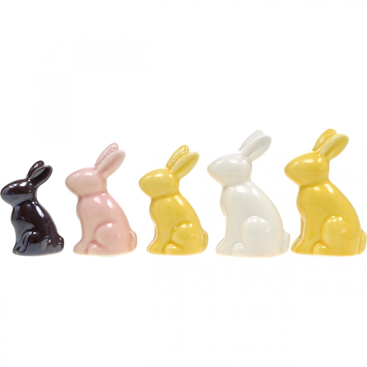 Floristik24.co.uk Mini Easter Bunnies, Ceramic Bunny Mix, Spring ...