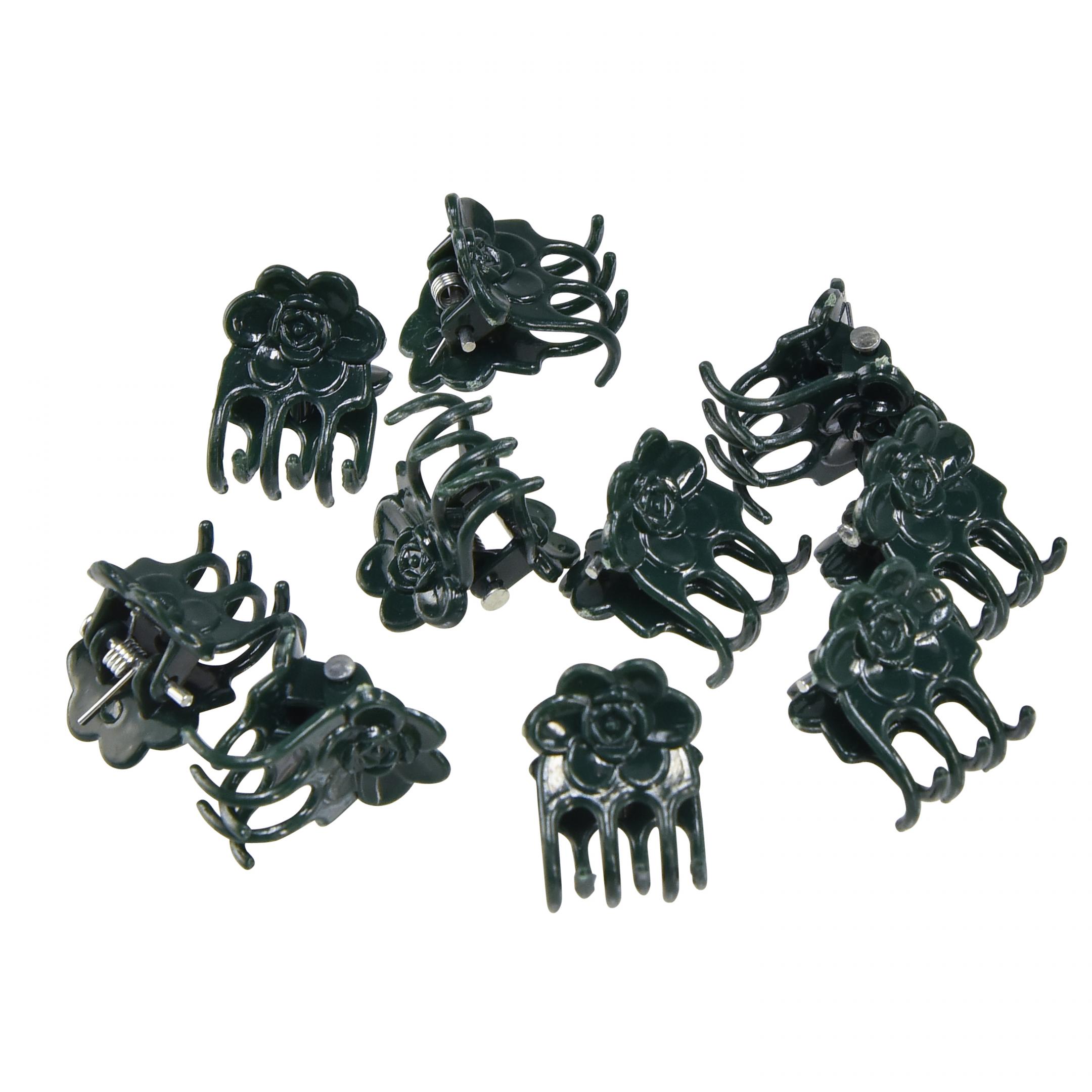 Floristik24.co.uk Orchid Clips Clamps Plastic Green 10pcs