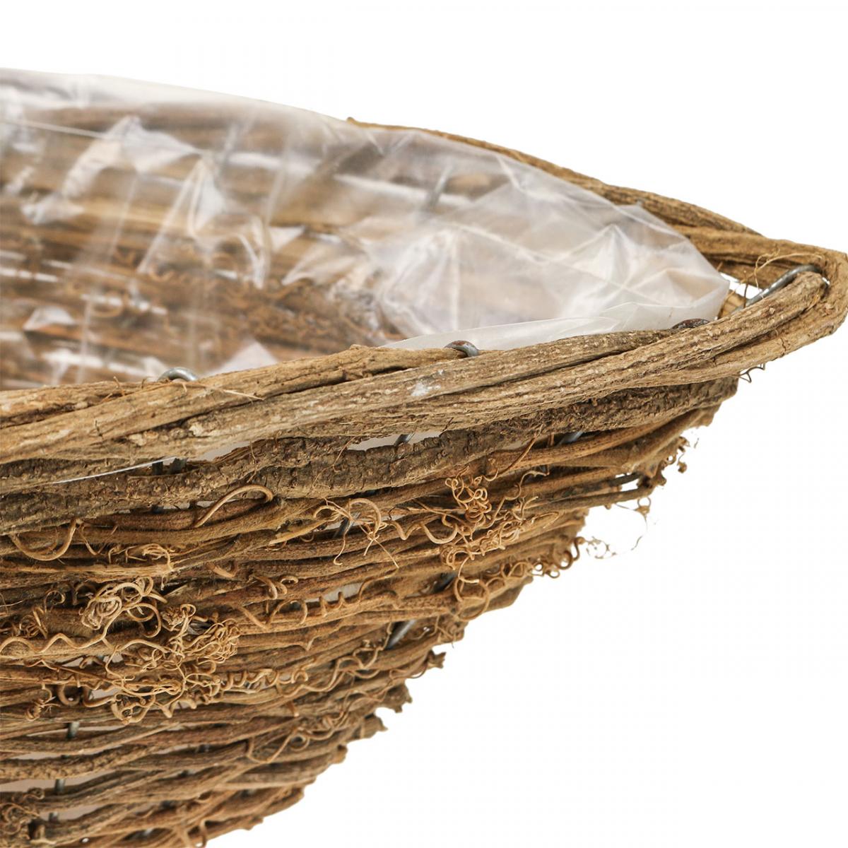 Floristik24.co.uk Plant bowl plant basket vine basket L35/42/46cm set of 3