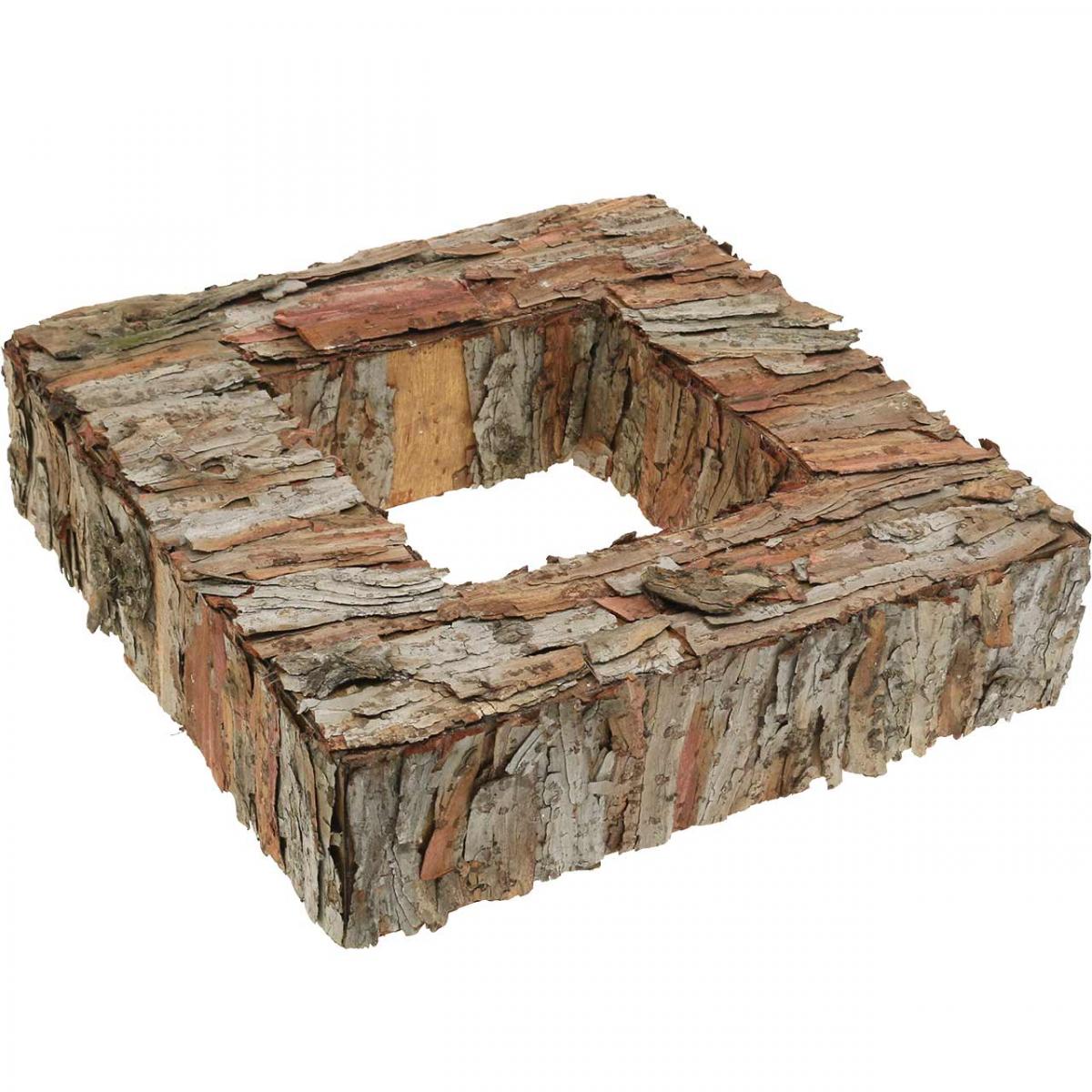 Floristik24.co.uk Deco tree bark square open pine bark 30×30cm-00513
