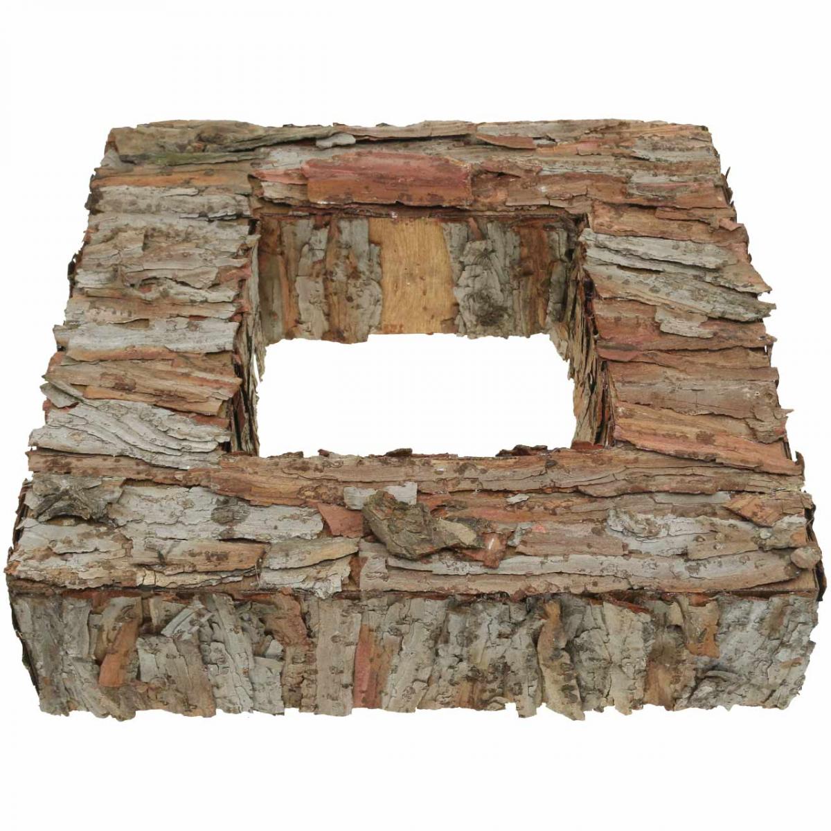 Floristik24.co.uk Deco tree bark square open pine bark 30×30cm-00513