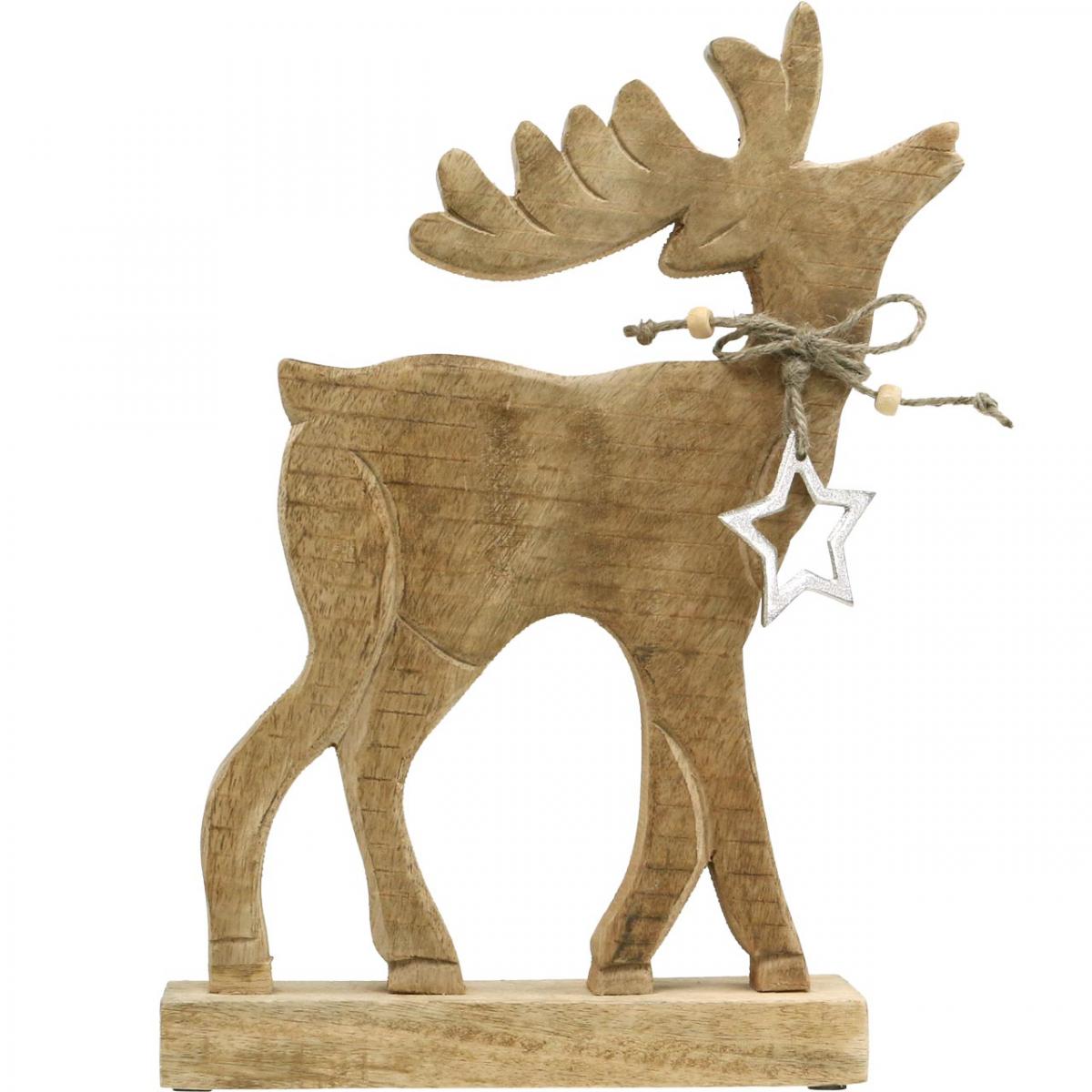 Floristik24.co.uk Table decoration Christmas decoration deer wooden ...