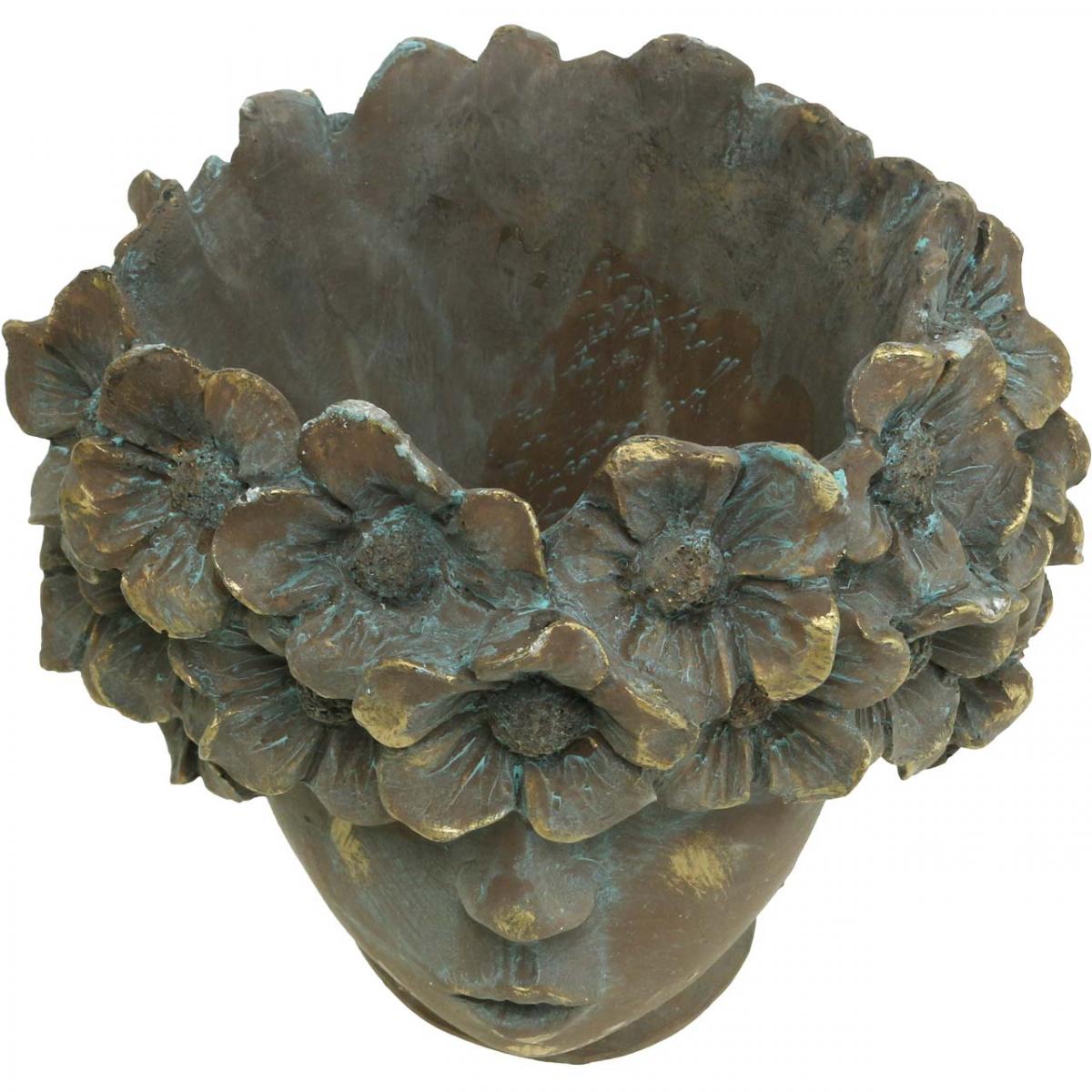 Floristik24.co.uk Plant pot bust flower pot girl with face H19cm-03790