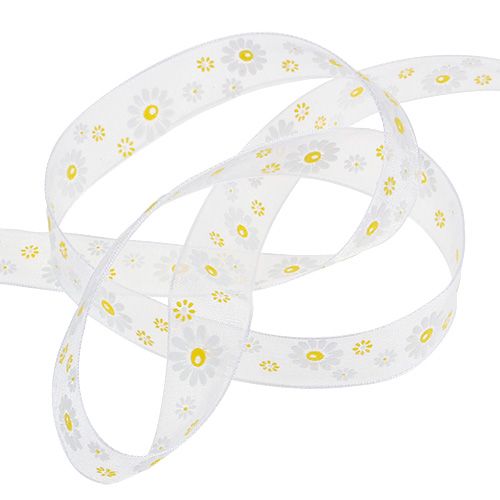 Floristik24.co.uk Gift Ribbon White 20mm 20m
