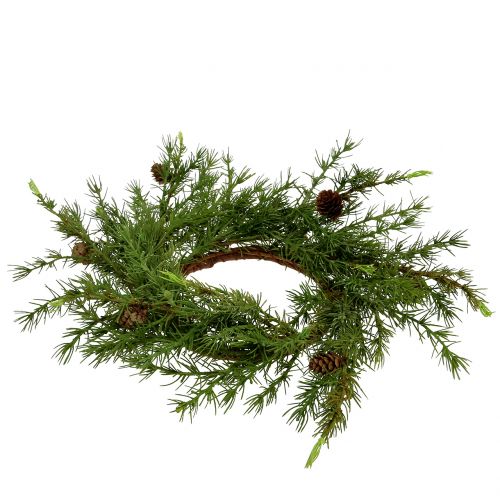 Floristik24.co.uk Wreath, table wreath Larch green Ø50cm