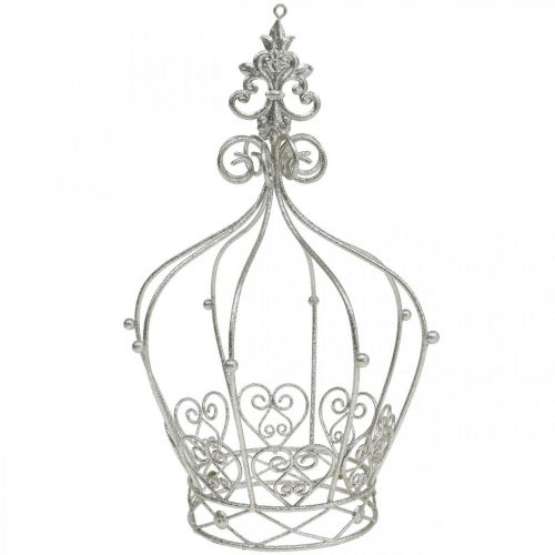 Crown champagne glitter Ø15.5cm H26cm | Floristik24