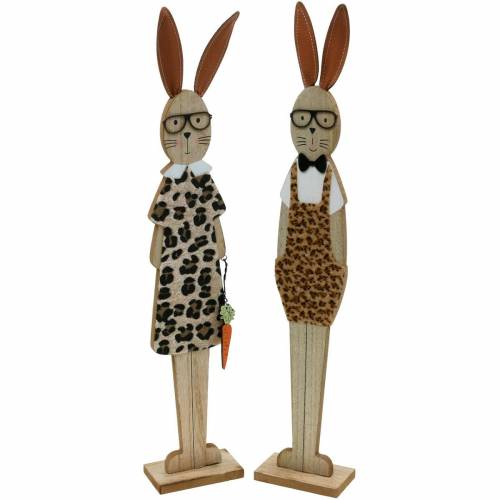 Floristik24.co.uk Easter bunny leopard skin and glasses wood Has Easter ...