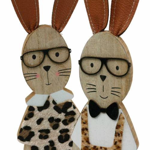 Floristik24.co.uk Easter bunny leopard skin and glasses wood Has Easter ...