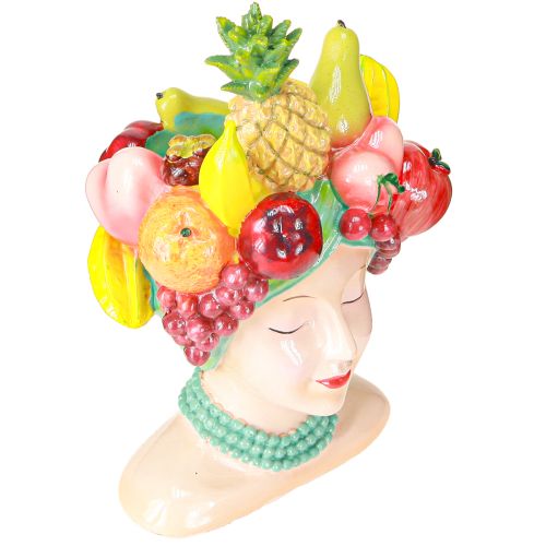 Floristik24.co.uk Plant head bust woman with tropical fruits vase H22cm