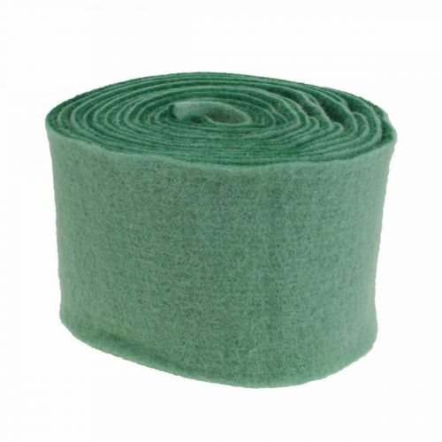 Floristik24.co.uk Felt ribbon, pot ribbon, wool ribbon two-tone green ...