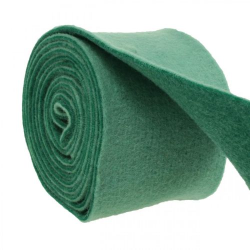 Floristik24.co.uk Felt ribbon, pot ribbon, wool ribbon two-tone green ...